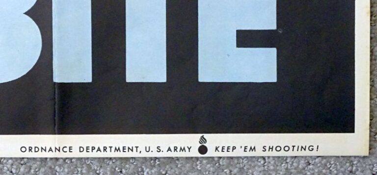 1942 Production Poster: “Do it Right – Make it Bite” – Griffin Militaria