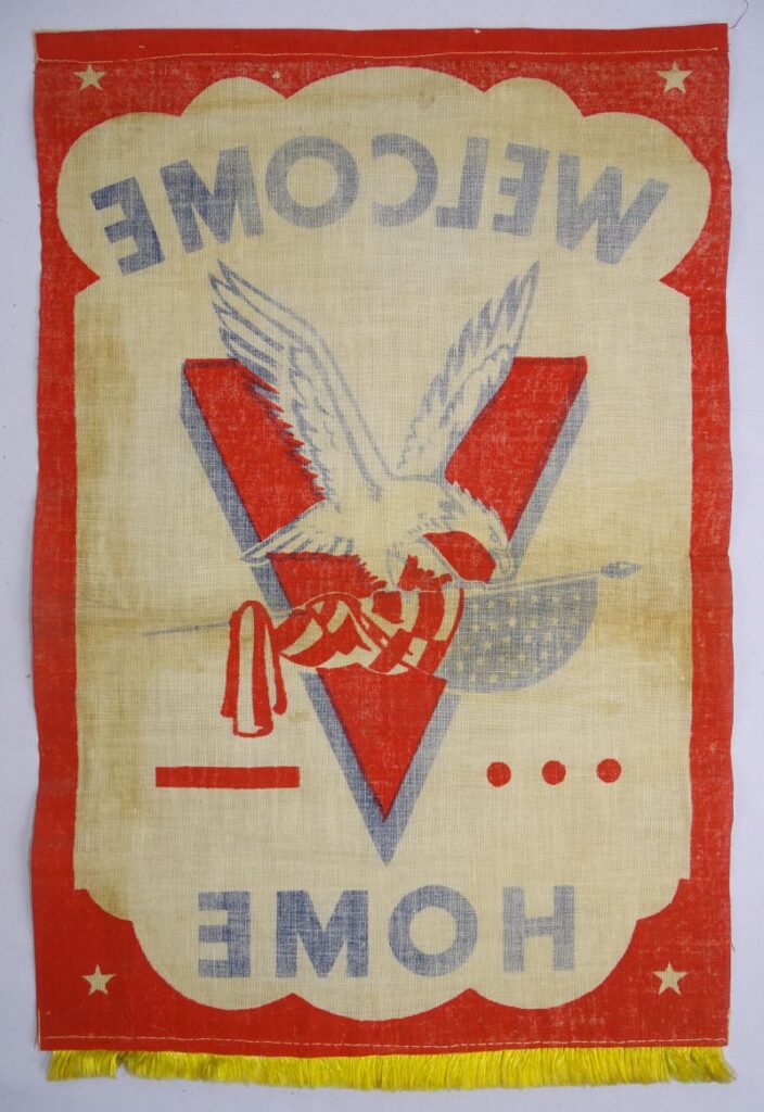WWII “Welcome Home” Window Banner – Griffin Militaria