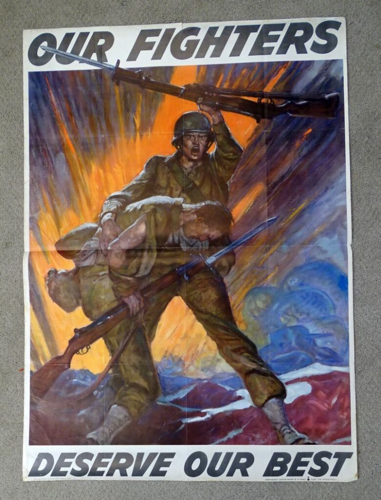 1942 Poster: “Our Fighters Deserve Our Best” – Griffin Militaria