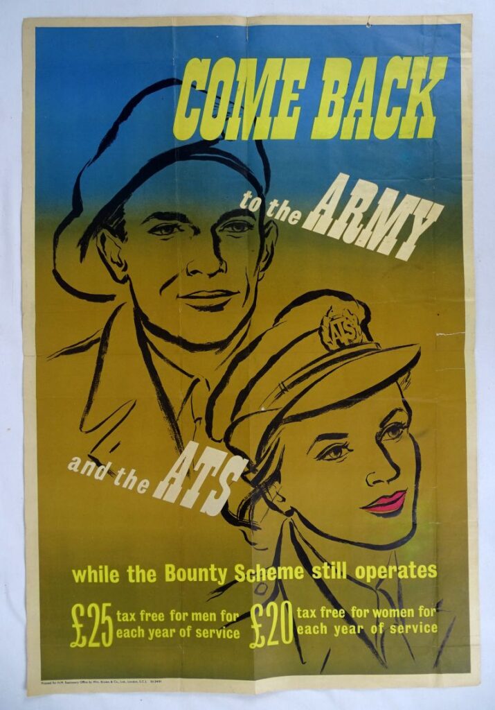 British Poster: “Come Back to the Army and the ATS” – Griffin Militaria