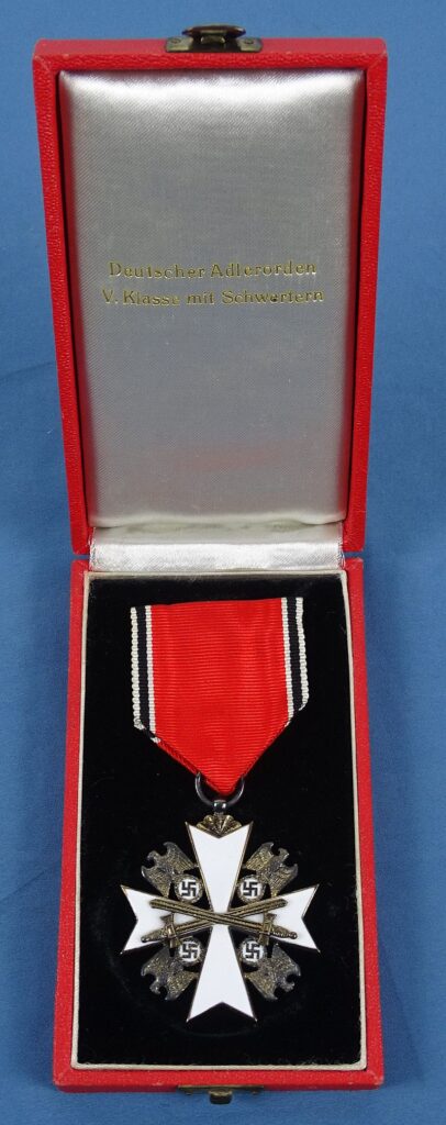 Cased German Eagle Order Third Class with Swords in 900 Silver Marked ...