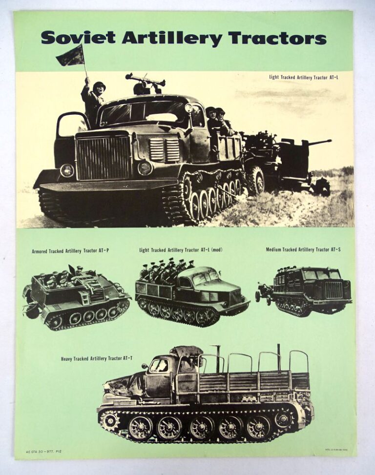Cold War Poster: Soviet Artillery Tractors – Griffin Militaria
