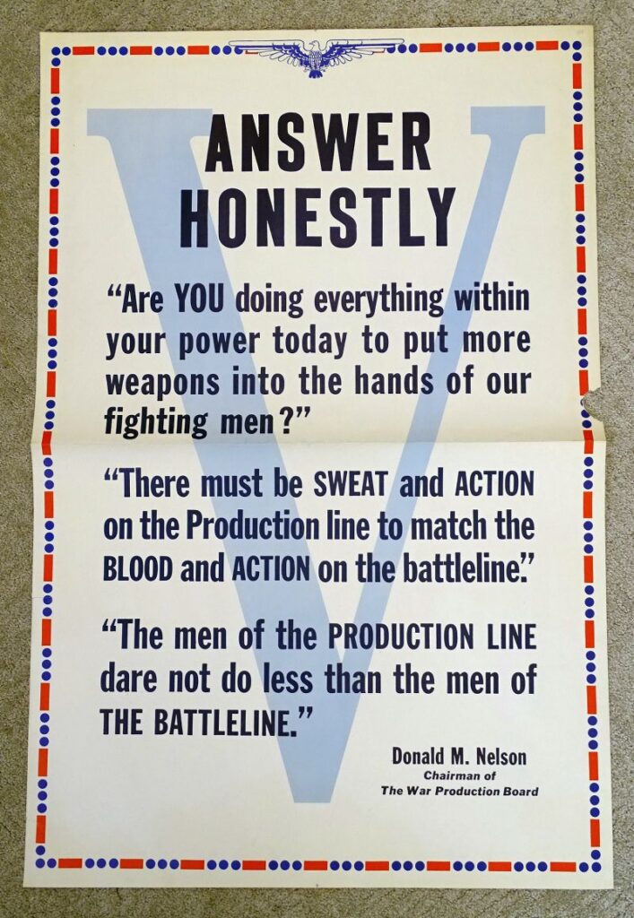WWII Poster: “Answer Honestly” – Griffin Militaria