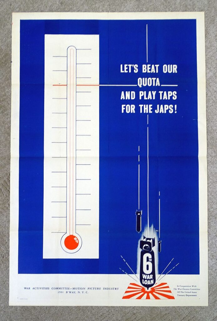 WWII 6th War Loan Poster: “Let’s Beat Our Quota and Play Taps for the ...