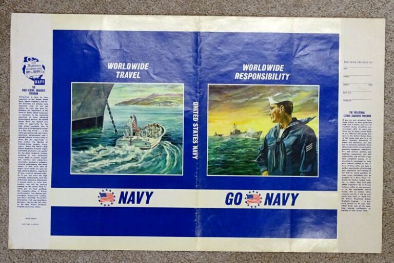 1965 U.S. Navy Recruiting High School Textbook Cover – Griffin Militaria