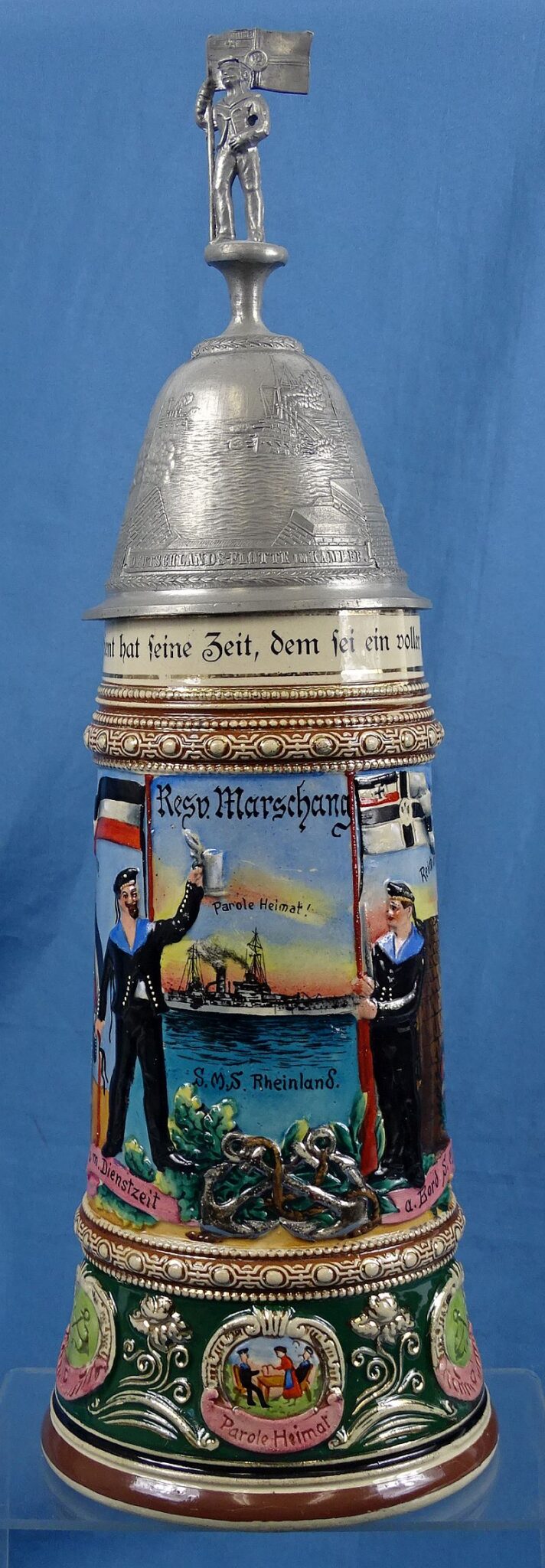 Named Imperial German Kriegsmarine Battleship SMS Rheinland Reservist ...