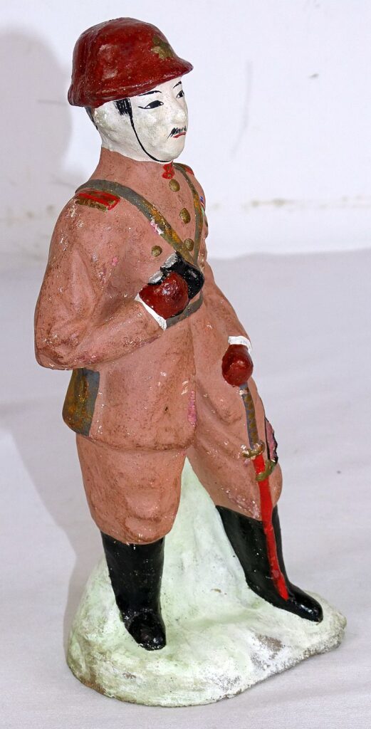 WWII 9 Inch Tall Ceramic Statue of a Japanese Army Officer with Sword ...