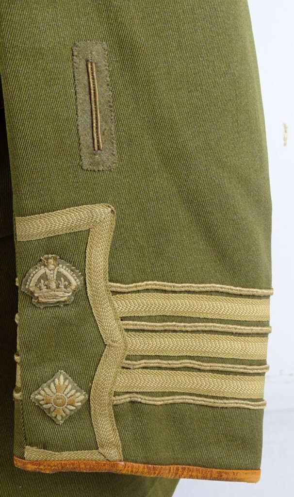 Named WWI British Lieutenant Colonel DSO Recipient Cuff Rank Uniform Group – Griffin Militaria