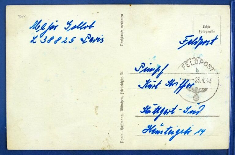 Signed Photo Postcard of Luftwaffe Fighter Pilot Gordon Gollob ...