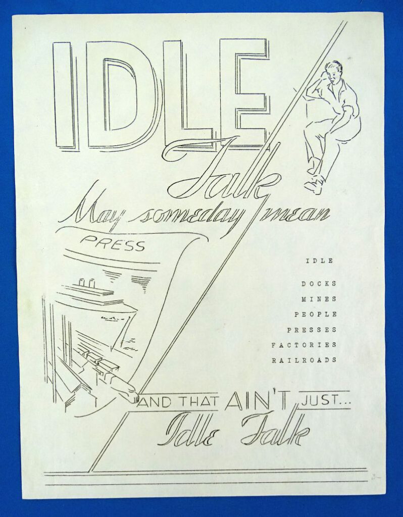 Small WWII Poster: “Idle Talk” – Griffin Militaria