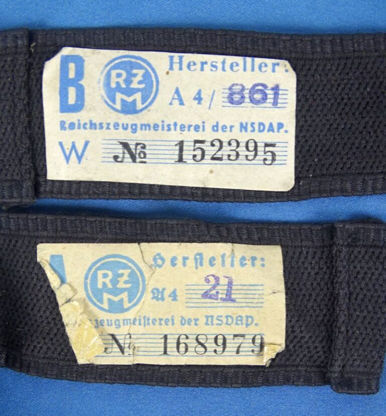 NSDAP Marytr Honor Cuff Title Hans von Manteuffel with RZM Tags ...