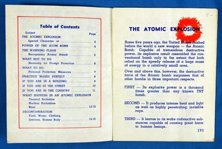 Cold War Booklet: Personal Defense Measures Against Atomic Bombs ...