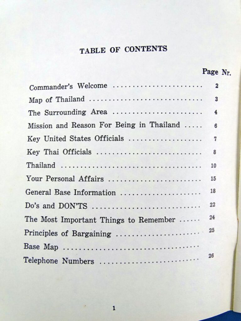 1966 Publication: Welcome to Takhli Air Base – Griffin Militaria