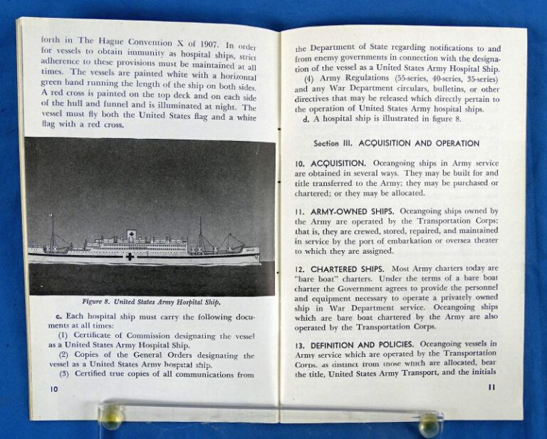 1944 War Department Field Manual FM 55-105: Water Transportation ...