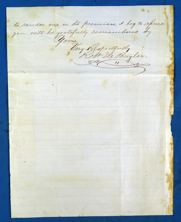 A Civil War Letter in which a Confederate Prisoner Seeks Release ...