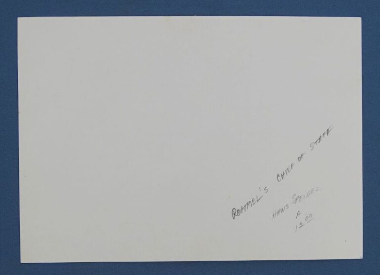 1975 Christmas Card Signed By General Hans Speidel, Rommel’s Chief of ...