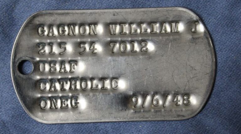 USAF Dog Tag William J Gagnon – Griffin Militaria