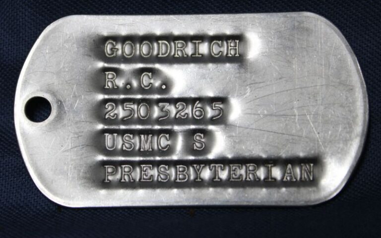 USMC Dog Tag R.C. Goodrich – Griffin Militaria