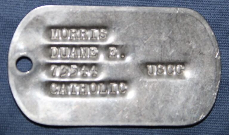 USCG Coast Guard Dog Tag Duane E Morris – Griffin Militaria