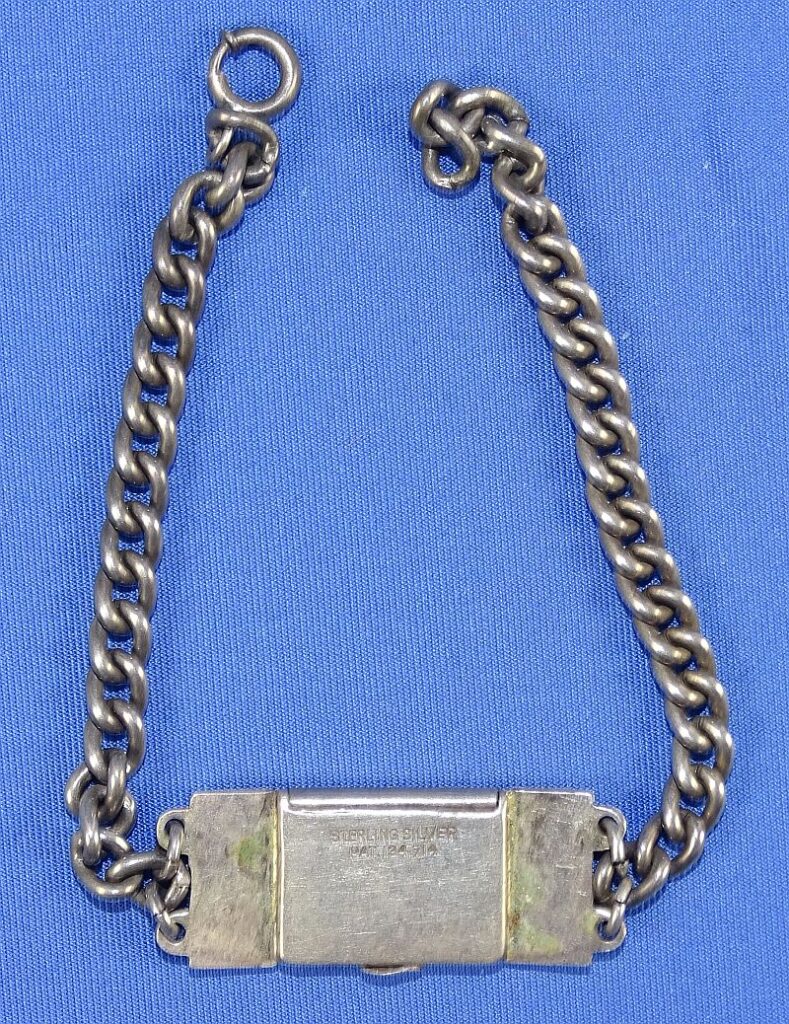 Sterling WWII U.S. Army Photo Locket Identification Bracelet: “Roy C ...