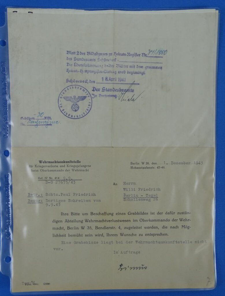 WWII German Documents and Arebeitsbuchs Documents of a Father and his ...