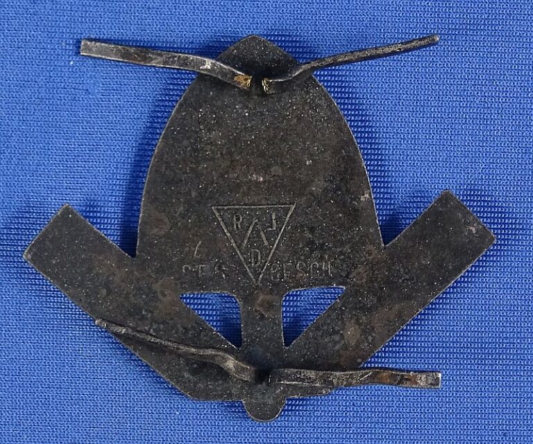 RAD Enamel Labor Service Cap Insignia – Griffin Militaria