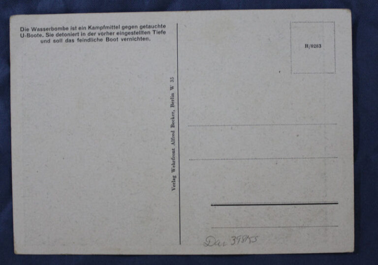 WWII German Kriegsmarine Arming Depth Charge Postcard – Griffin Militaria