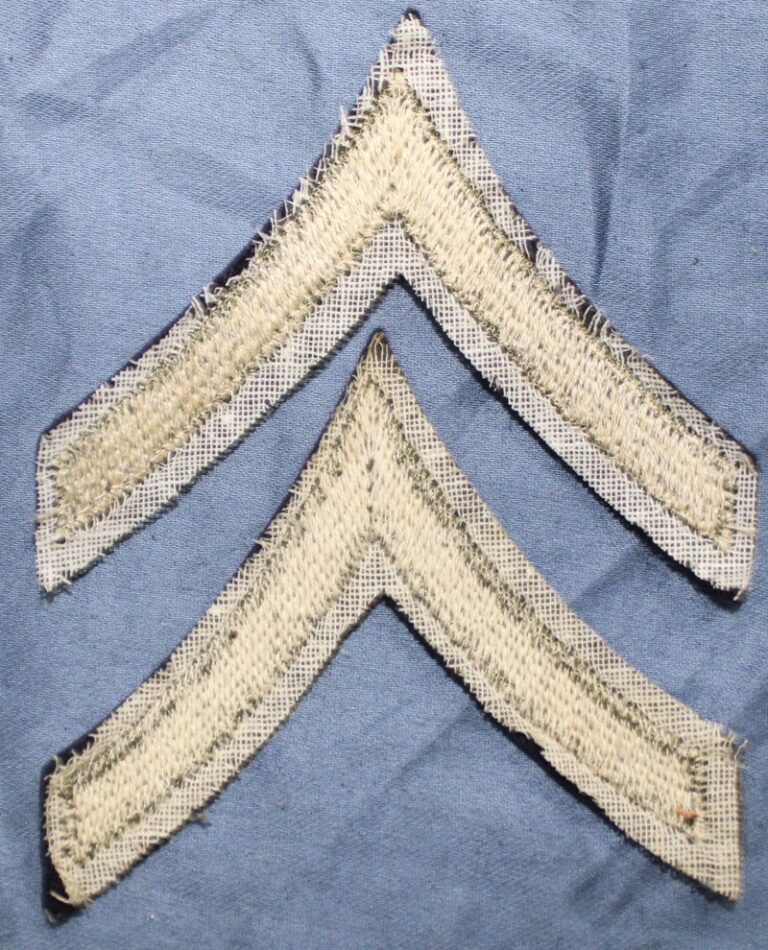 Pair WWII US Army PFC Chevrons – Griffin Militaria