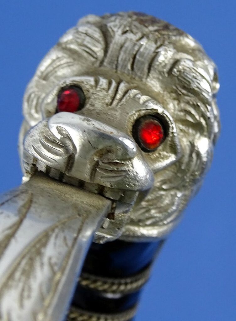 SS Officer’s Silver Lion Head Sword – Griffin Militaria