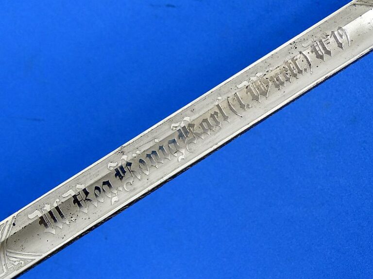 Triple Engraved Blade 19th (1st Württemberg) Uhlan Regiment “King ...
