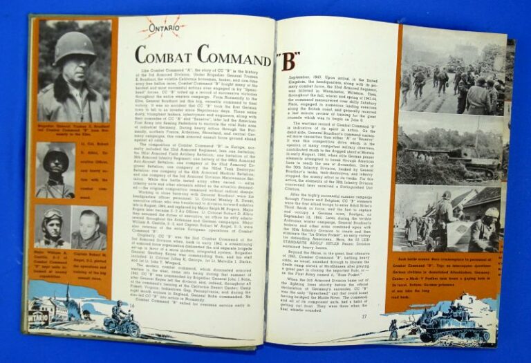 ETO Printed Unit History of the Third Armored Division: “Spearhead in ...