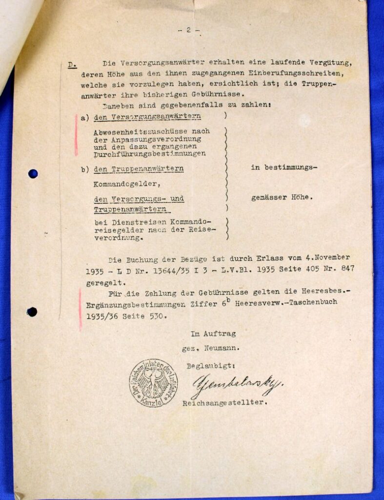 1936 Luftwaffe Supreme Commander Memorandum on the Training of ...