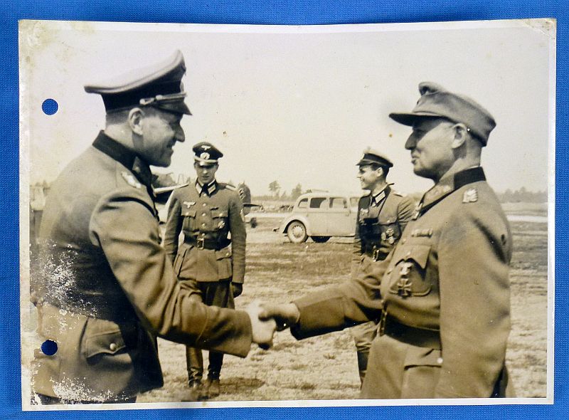 Official WWII German Photograph: General Fritz Lindemann Meets with ...