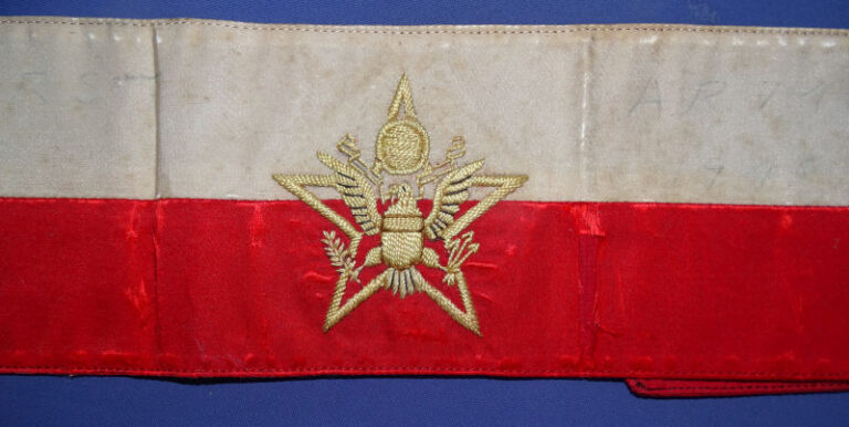 WWI French Made Army Level Headquarters Staff Armband – Griffin Militaria