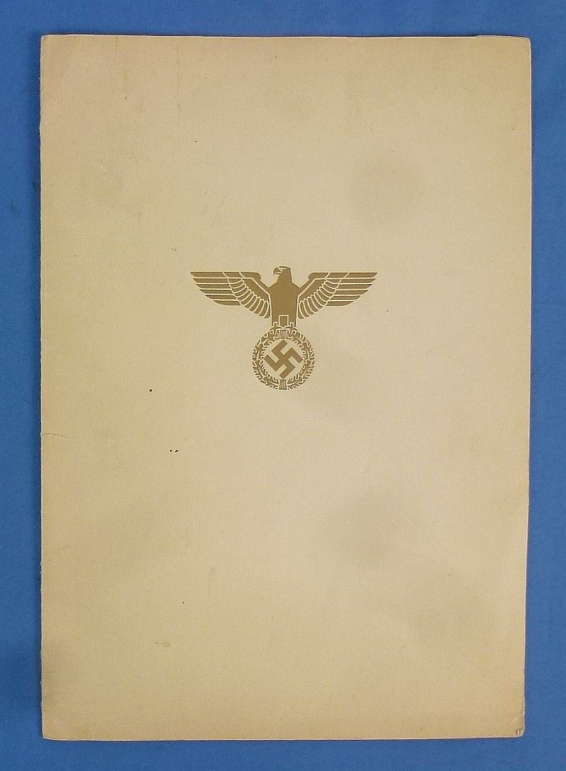 Award Document for the Order of the German Eagle First Class – Griffin ...