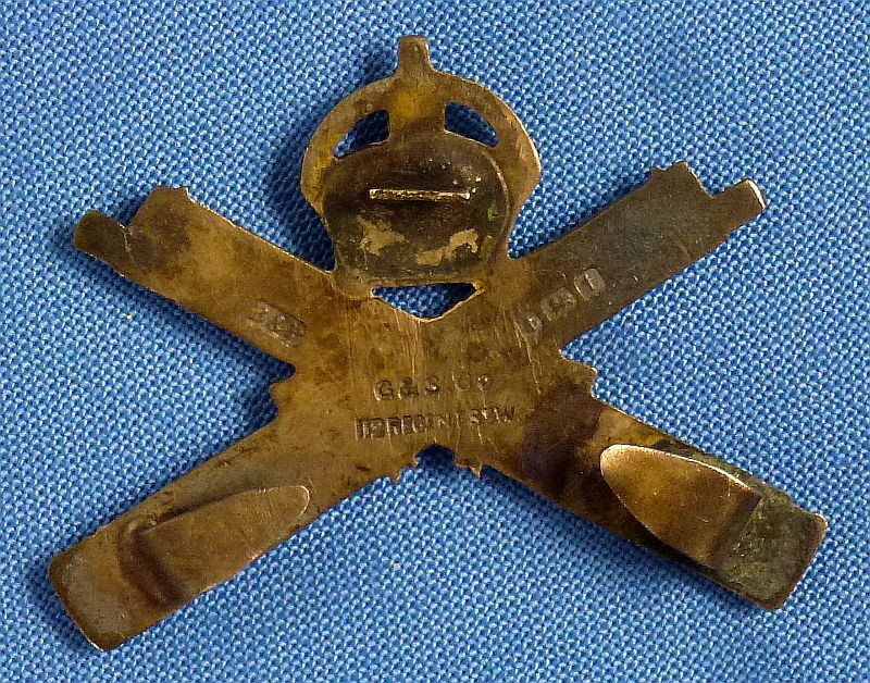WWI British Sterling Silver Machine Gun Corps Badge by G & S Company ...