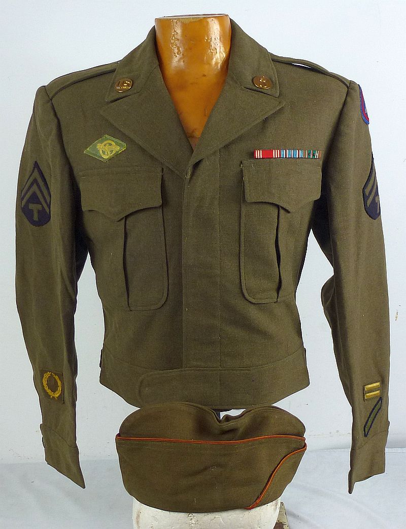 Named WWII Third Army Ordnance Technical Corporal Ike Jacket with ...