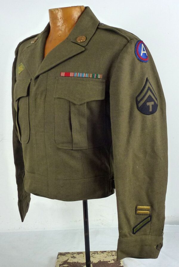 Named WWII Third Army Ordnance Technical Corporal Ike Jacket with ...