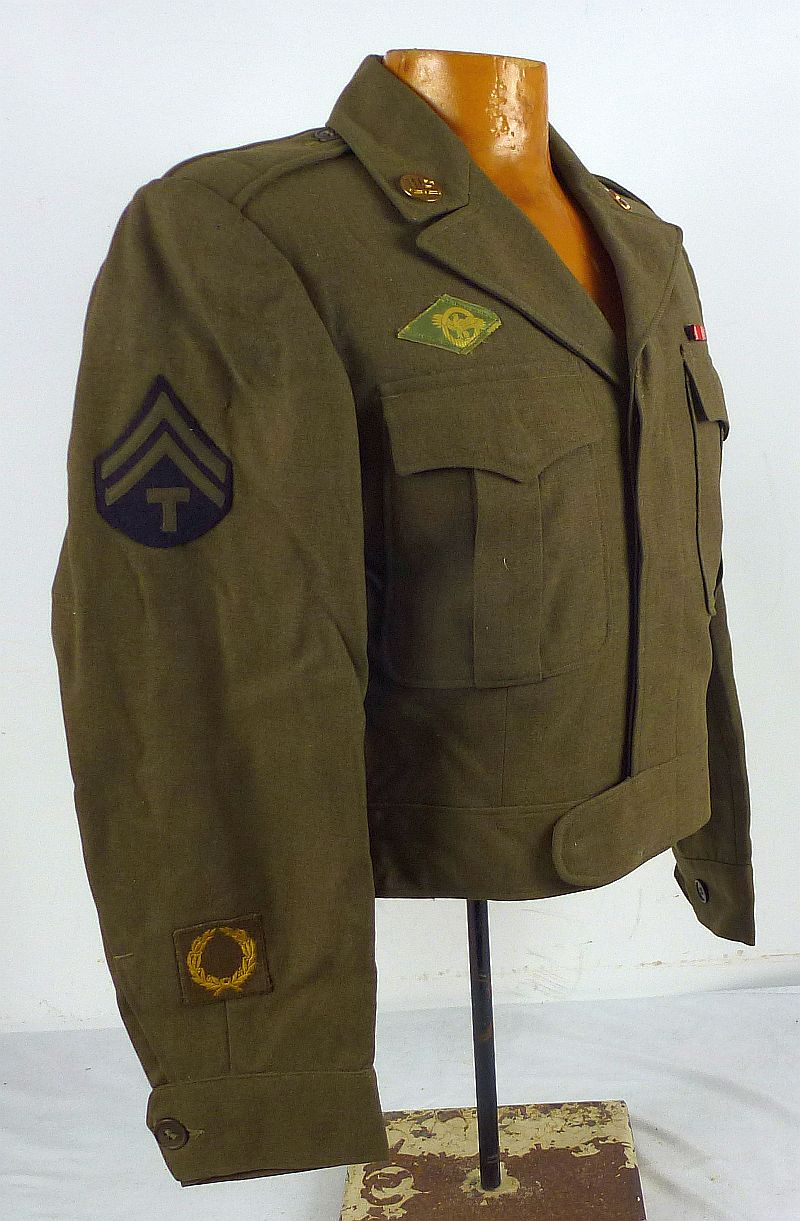 Named WWII Third Army Ordnance Technical Corporal Ike Jacket with ...