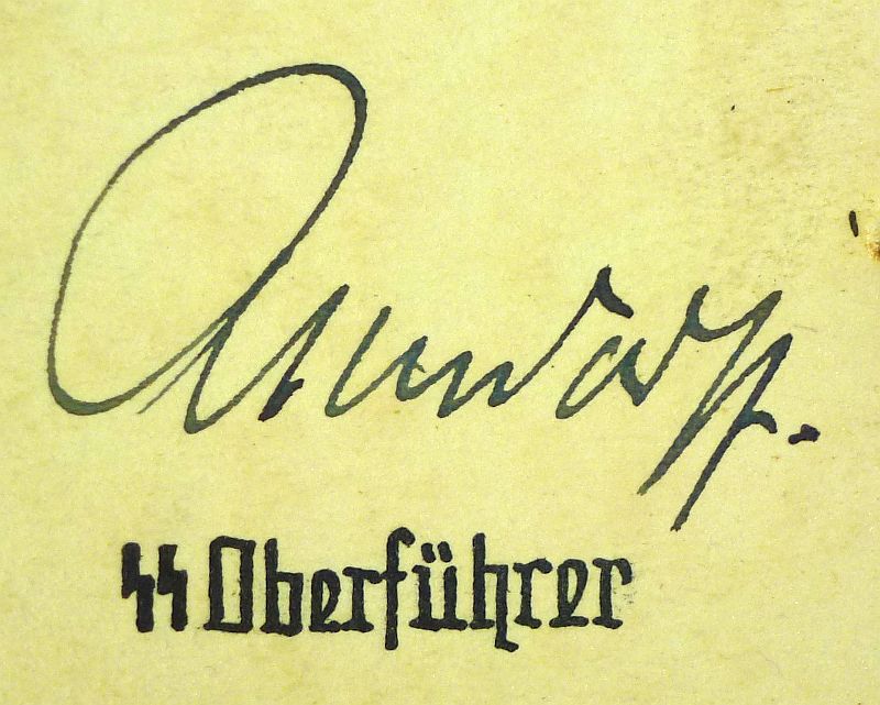 A Hand Crafted 1944 Document for Heinrich Himmler Commemorates the ...