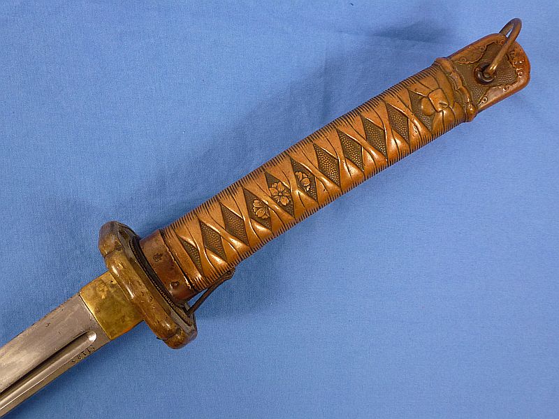 Early WWII Copper Handled Type 95 NCO Sword by Tokyo Arsenal with ...