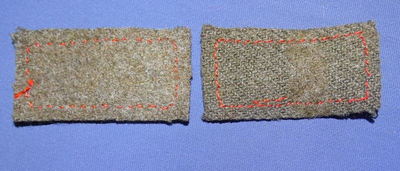 Pair WWII Japanese Army Private 2nd Class Cloth Rank Collar Insignia ...