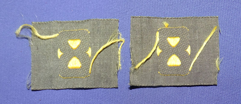 Pair WWII Japanese IJA Unit Number 8 Collar Insignia – Griffin Militaria