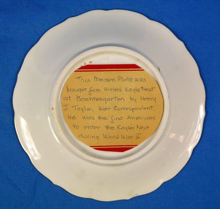 Small Meissen China Plate from A-H’s Eagle’s Nest Tea House with ...