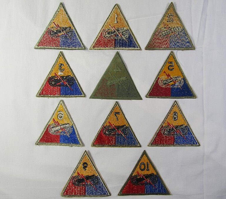 11 Different WWII Armor Patches – Griffin Militaria